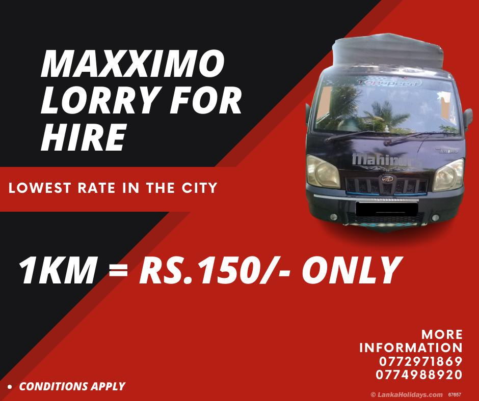 Sri Lanka Lorry Rentals/Hire - Maxximo Lorry for Hire With Driver