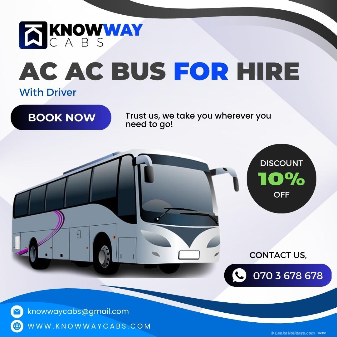 Sri Lanka Bus/Coach Rentals/Hire - AC Bus 070 3 678 678